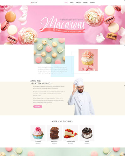 Creative Cakes Responsive WordPress Themes - Restaurant Marketing ...
